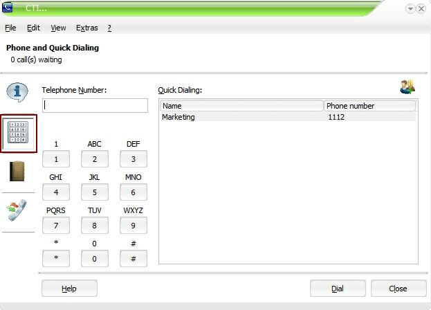 Quick Dialing and Phone Keypad